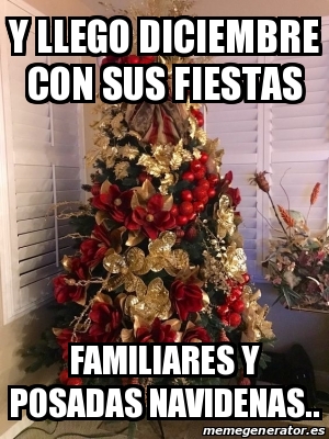 Meme Personalizado - Y llego Diciembre con sus fiestas Familiares y ...