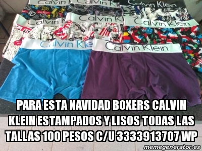 Meme Personalizado - Para esta navidad boxers Calvin Klein estampados y ...