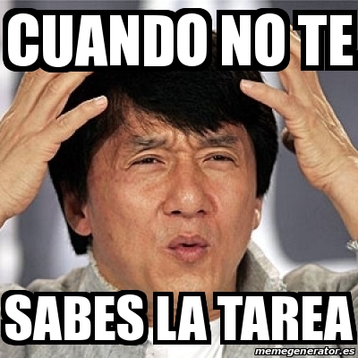 Meme Jackie Chan - cuando no te sabes la tarea - 31158049