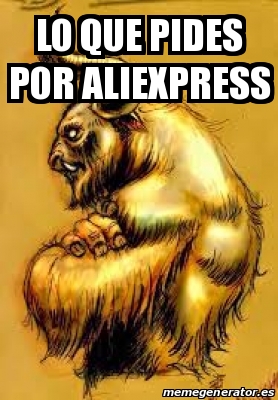 Meme Personalizado - lo que pides por aliexpress - 31162896