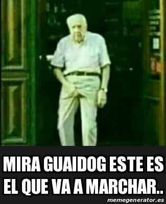 Meme Personalizado - Mira guaidog Este es el que va a marchar.. - 31164072