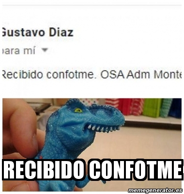 Meme Personalizado - RECIBIDO CONFOTME - 31170210
