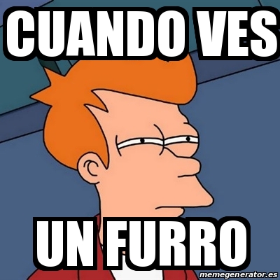 Meme Futurama Fry - Cuando ves Un furro - 31175038