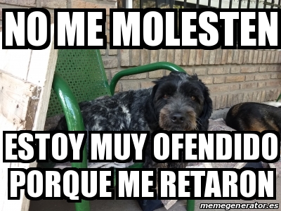 Meme Personalizado - No me molesten Estoy muy ofendido porque me ...