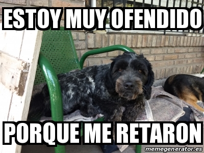 Meme Personalizado - Estoy muy ofendido Porque me retaron - 31188428