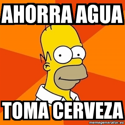 Meme Homer - Ahorra agua Toma cerveza - 31024705