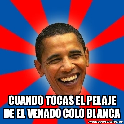 Meme Obama - cuando tocas el pelaje de el venado colo blanca - 31028627
