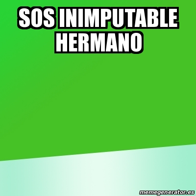 Meme Personalizado - sos inimputable hermano - 31204147