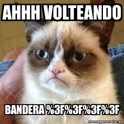 Meme Grumpy Cat - AHHH VOLTEANDO BANDERA %3F%3F%3F%3F - 31207869