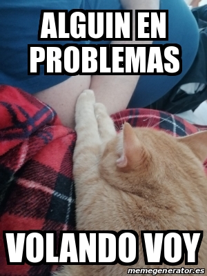 Meme Personalizado - Alguin en problemas Volando voy - 31219054