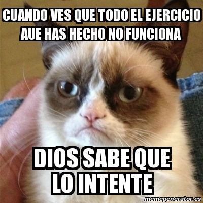 Meme Grumpy Cat - Cuando ves que todo el ejercicio aue has hecho no ...