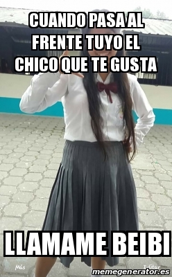 Meme Personalizado - Cuando pasa al frente tuyo el chico que te gusta ...