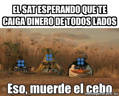 Meme Personalizado - EL SAT ESPERANDO QUE TE CAIGA DINERO DE TODOS ...