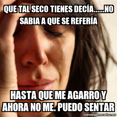Meme Problems - Que tal seco tienes decÃ­a......no sabia a que se ...