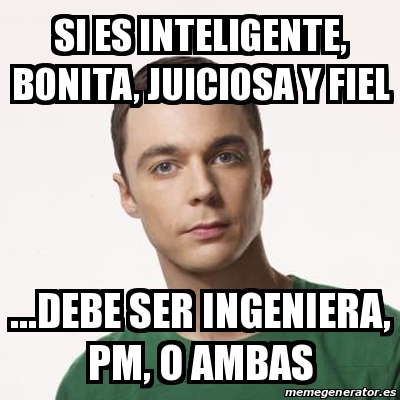 Meme Sheldon Cooper - Si es inteligente, bonita, juiciosa y fiel ...