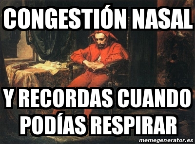 Meme Personalizado - CongestiÃ³n nasal Y recordas cuando podÃ­as ...