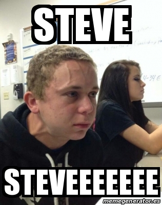 Meme Personalizado - STEVE STEVEEEEEEE - 31248345