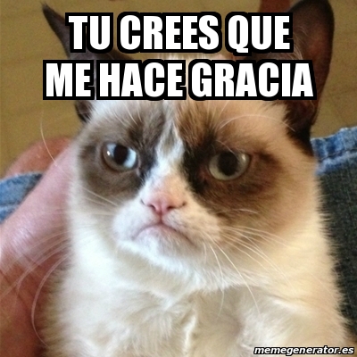 Meme Grumpy Cat - Tu crees que me hace gracia - 31250244