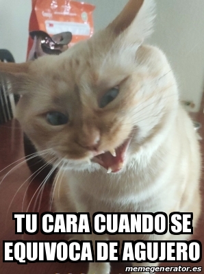 Meme Personalizado - Tu cara cuando se equivoca de agujero - 31251104