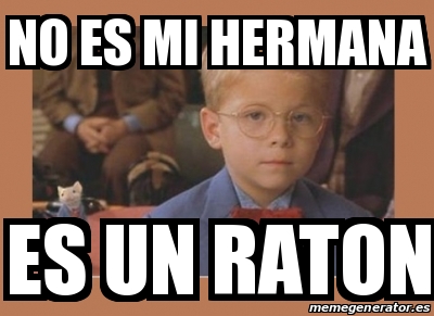 Meme Personalizado - no es mi hermana es un raton - 31269642