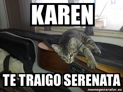 Meme Personalizado - KAREN TE TRAIGO SERENATA - 31279803