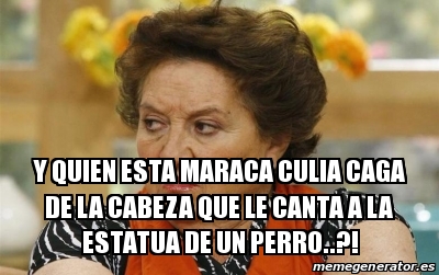 Meme Personalizado - Y quien esta maraca culia caga de la cabeza que le ...