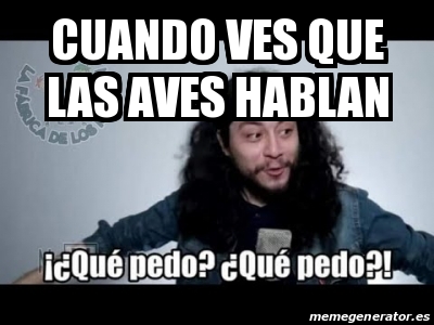 Meme Personalizado - cuando ves que las aves hablan - 31288168