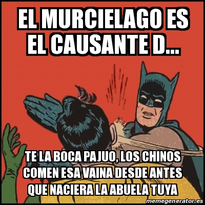Meme Batman slaps Robin - El murcielago es el causante d... te la boca ...