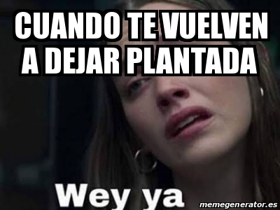 Meme Personalizado - Cuando te vuelven a dejar plantada - 31296087