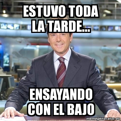 Meme Matias Prats - Estuvo toda la tarde... ensayando con el bajo ...