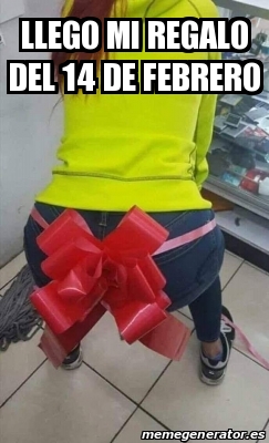 Meme Personalizado - llego mi regalo del 14 de febrero - 31325629