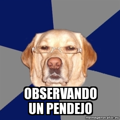 Meme Perro Racista - observando un pendejo - 31343070