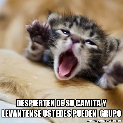 Meme Personalizado - Despierten de su camita y levantense ustedes ...