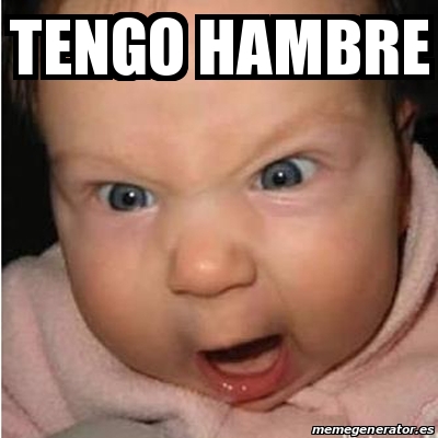 Meme Bebe furioso - tengo hambre - 31361381