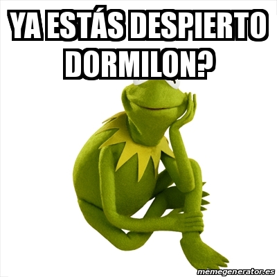 Meme Kermit the frog - Ya estÃ¡s despierto dormilon? - 31366604