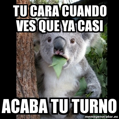 Meme Koala - Tu cara cuando ves que ya casi Acaba tu turno - 31377720