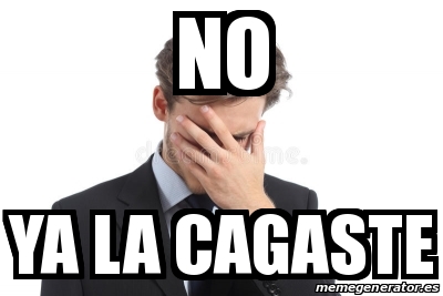 Meme Personalizado - No Ya la cagaste - 31380544