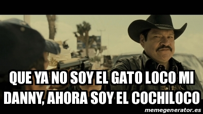 Meme Personalizado - QUE YA NO SOY EL GATO LOCO MI DANNY, AHORA SOY EL ...