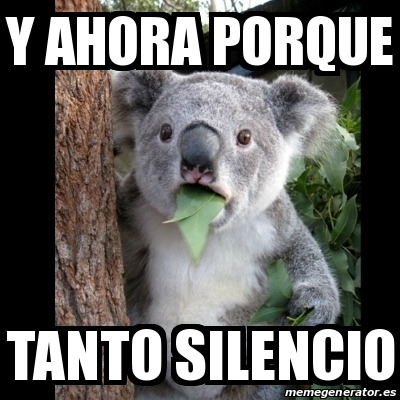 Meme Koala - Y ahora porque Tanto silencio - 31383788