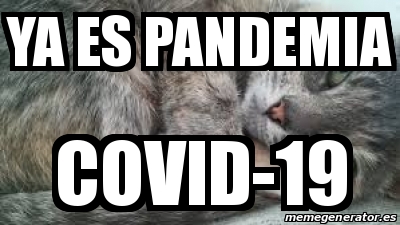 Meme Personalizado - Ya es pandemia covid-19 - 31388314