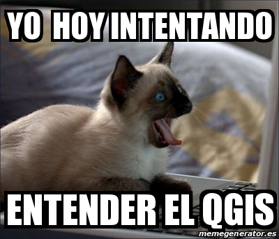 Meme Personalizado - Yo hoy intentando entender el QGIS - 31392749