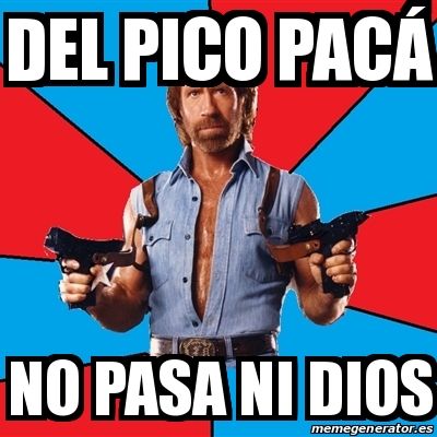 Meme Chuck Norris - Del pico pacÃ¡ No pasa ni Dios - 31394924
