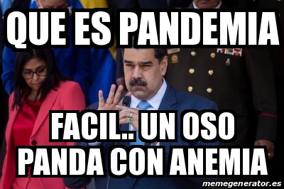 Meme Personalizado - Que es pandemia Facil.. Un oso panda con anemia ...