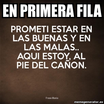 Meme Personalizado - En primera fila - 31397802