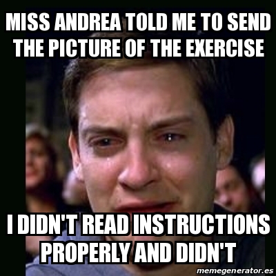 Meme crying peter parker - miss andrea told me to send the picture of ...