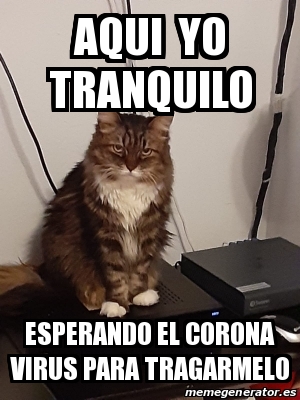 Meme Personalizado - AQUI YO TRANQUILO ESPERANDO EL CORONA VIRUS PARA ...