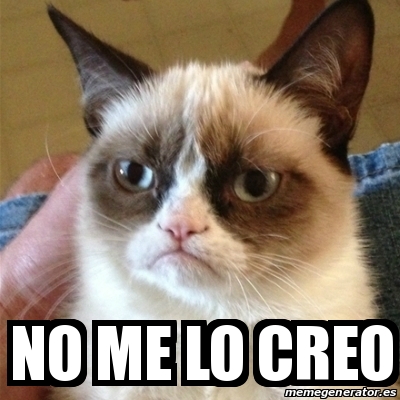 Meme Grumpy Cat - No me lo creo - 31426565