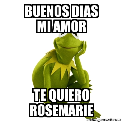 Meme Kermit the frog - buenos dias mi amor te quiero rosemarie - 31430369