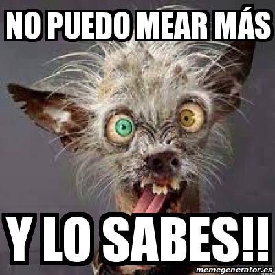 Meme Personalizado - no puedo mear mÃ¡s y lo sabes!! - 31430945