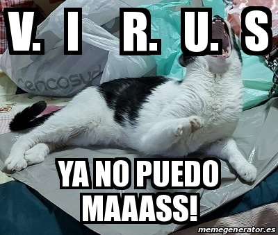 Meme Personalizado - V. I R. U. S Ya no puedo maaass! - 31433506